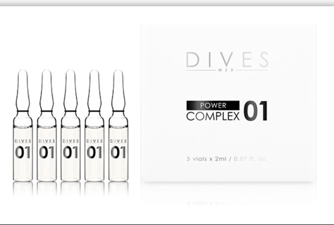 DIVES Med POWER Complex 01 REVITALIZING AMPOULES WITH ANTIOXIDANT COMPLEX (5 ampules) – Aesthderm